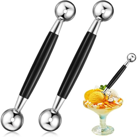 Double Sided Melon Cutters 2 Pcs Stainless Steel Ball Cutter Double Ice ...