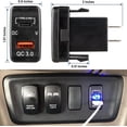 USB C Car Charger Socket for Toyota, 12V/24V Dual USB Outlet PD3.0 ...