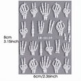2pcs Halloween Skull Nail Art Stickers Art Nail Wraps - 5D Embossed ...