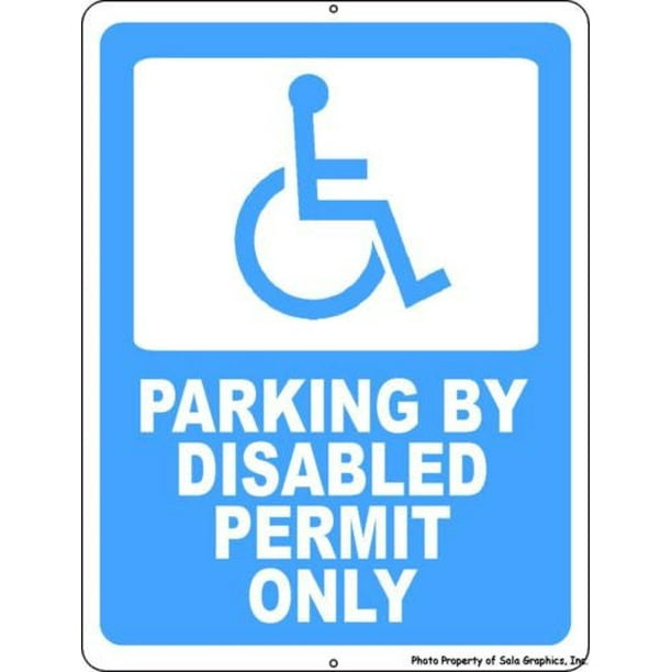 Parking by Disabled Permit Only Sign - Walmart.com