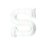 Alphabet Letter - S - Color White - 2" Block Style - Iron On ...