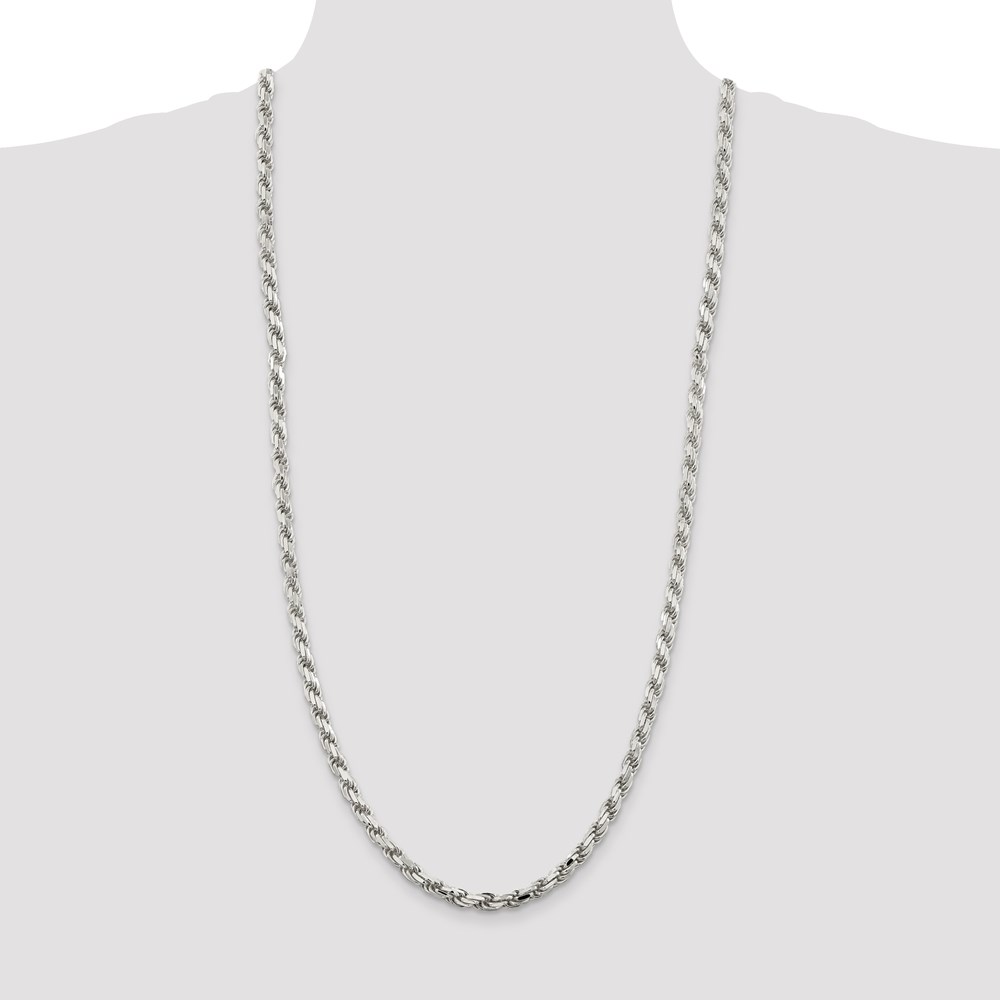 Infinity Link Chain With Black In Sterling Silver, 22
