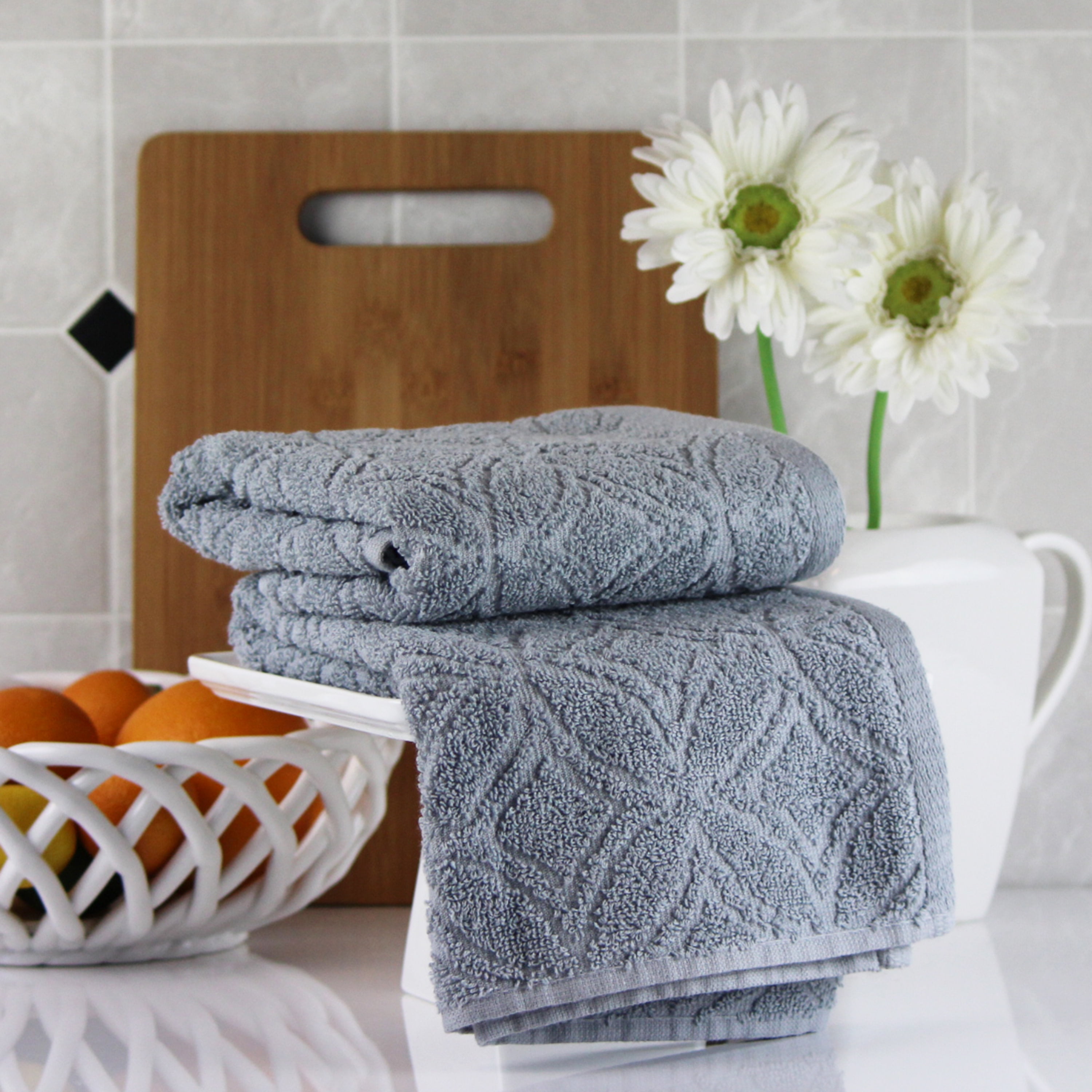 Freshee with Intellifresh Technology, 2 Pack, Kitchen Towel Set, Gray ...