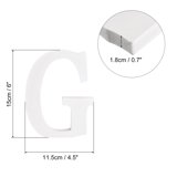 White Wood Letters 6 Inch, Wood Letters for DIY Party Projects (G ...