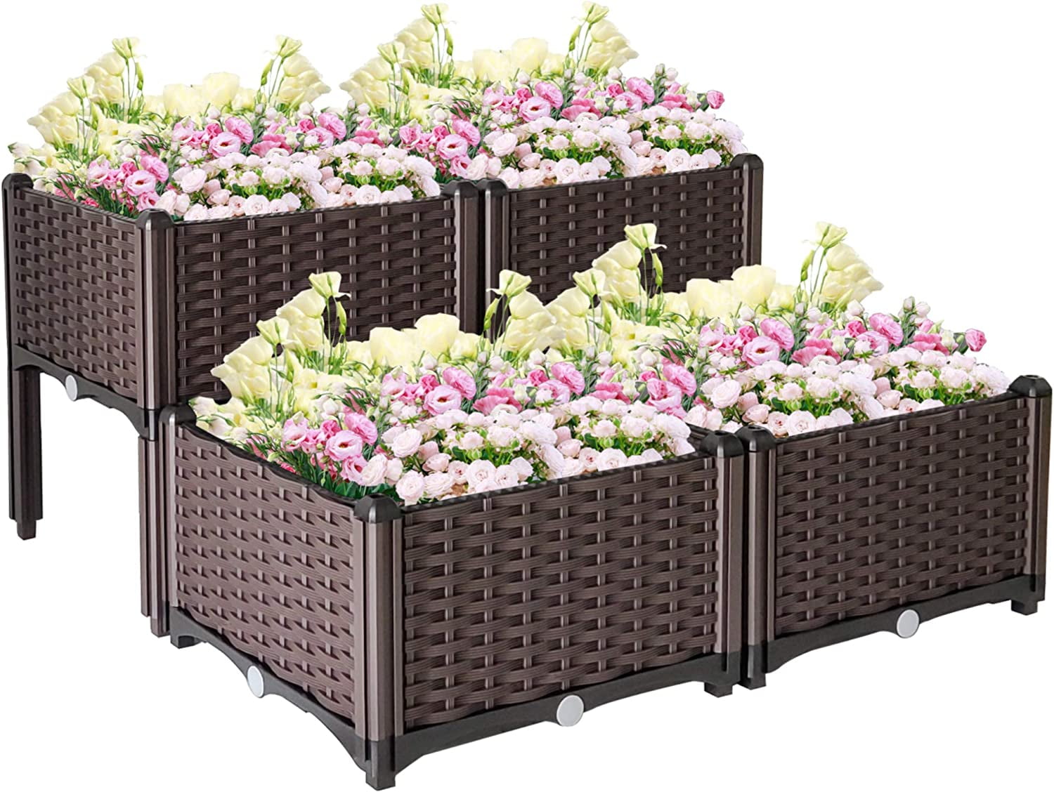 GUAIPOU Raised Garden Bed, Self Watering Planter Boxes, Lightweight ...