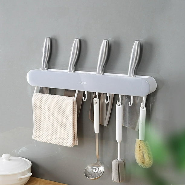 Ecoco Multifunctional Knife Holder Wall Mount Kitchenware Stand,gray ...