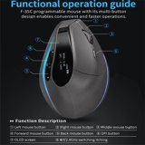 Rechargeable Wireless Vertical Mouse With Screen Display Ergonomic Mice ...