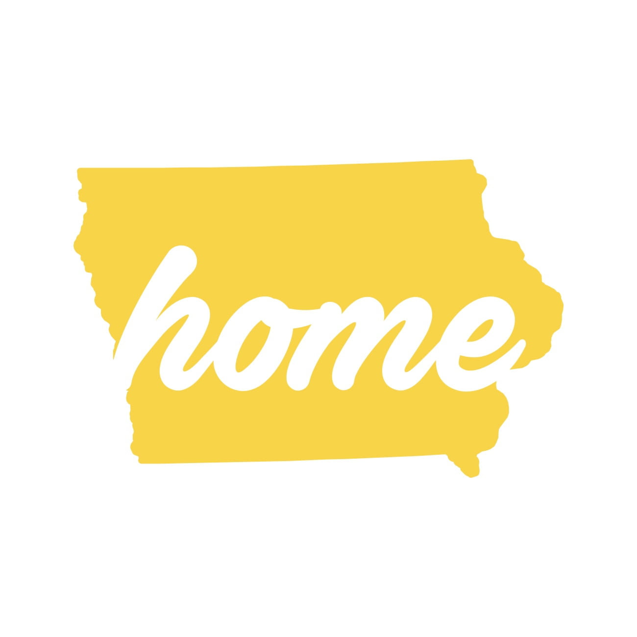 Iowa Home Sticker Decal Die Cut - Self Adhesive Vinyl - Weatherproof ...