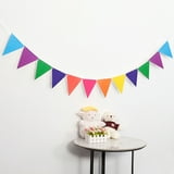 6 Sets Rainbow Pennant Banner Multicolor Hanging Paper Triangle Flag ...