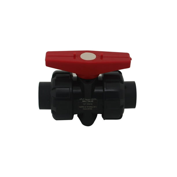 Double union pvc ball valve 20 25 32 40 50 63 75 90 110mm shut off ...
