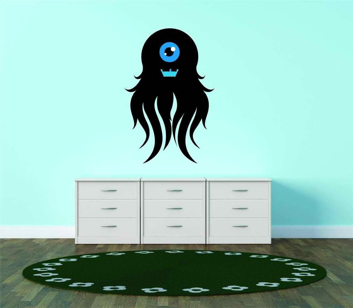 Design With Vinyl Artwork Hairy One Eyed Monster Extreme Ugliness Wall ...