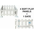 White Soft Play Decorative Fence Panels with Gate – Indoor/Outdoor Play ...