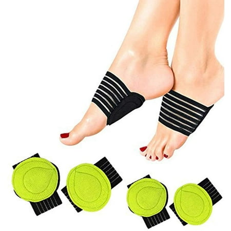 2 Pairs Foot Cushioned Arch Foot Support Decrease Plantar Fasciitis ...