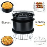 Yosoo 5-in-1 Air Fryer Accessories Kit: Metal Holder, Skewer Rack, Cake ...