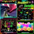 GZHJMY Neon Birthday Party Decoration Supplies Let' Party Backdrop ...