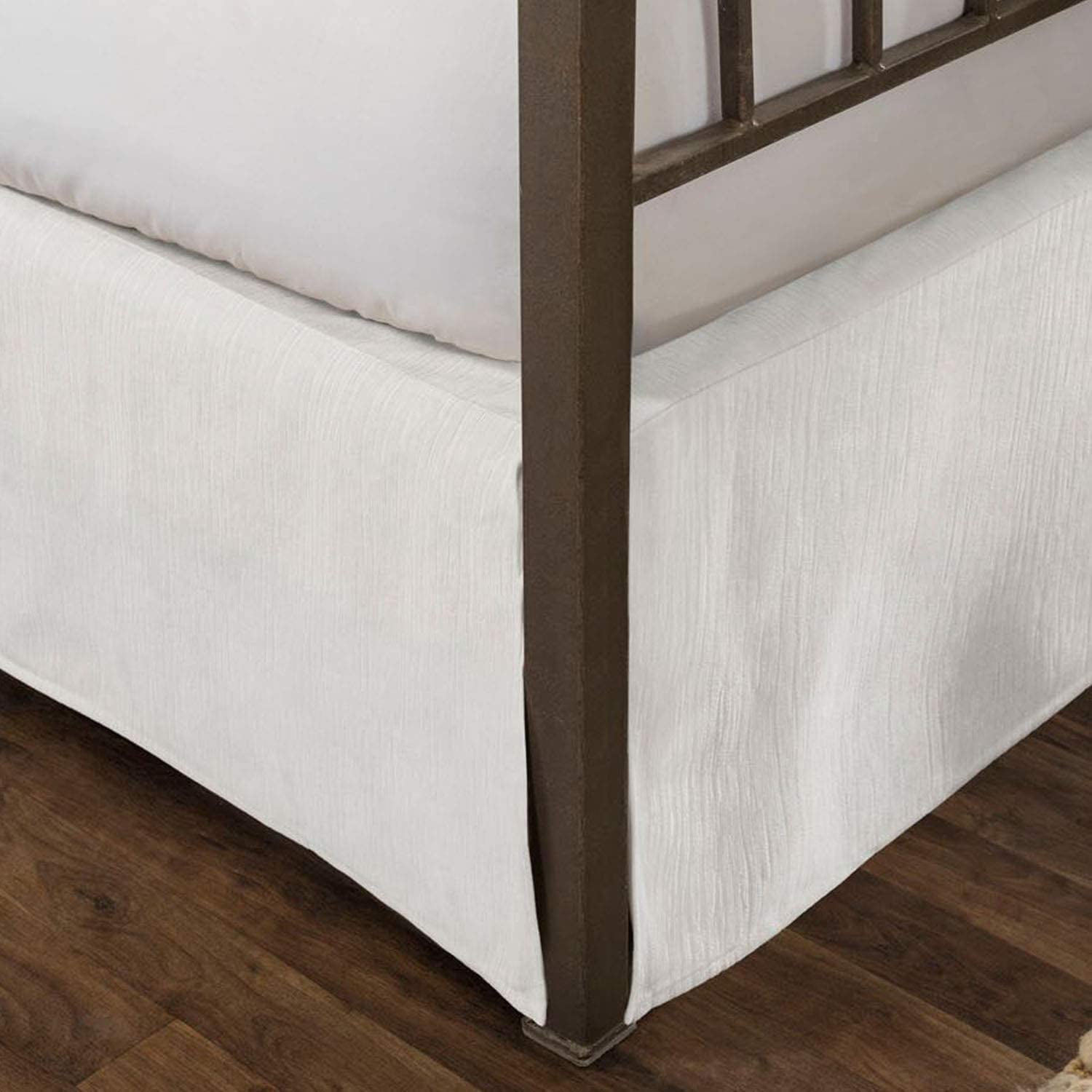 Buy Gavotte Home Tailored Velvet Bed Skirt with Split Corner 18 inch ...