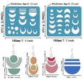 1 Set 2Pcs 2 Style Acrylic Earring Handwork Template Card Leather ...