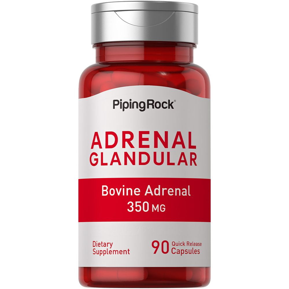 Raw Adrenal Glandular (Bovine) 350 mg | 90 Quick Release Capsules | Non ...