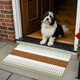 Doormat Bathroom Rugs 16x24in, Modern Minimalist Sage Green Stripe Non ...