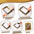8 Pcs Vintage Picture Frames Set Gold Tiny Picture Frames Wallet Size ...