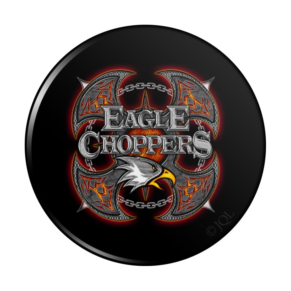 Eagle Choppers Motorcycle Biker Club Pinback Button Pin - Walmart.com