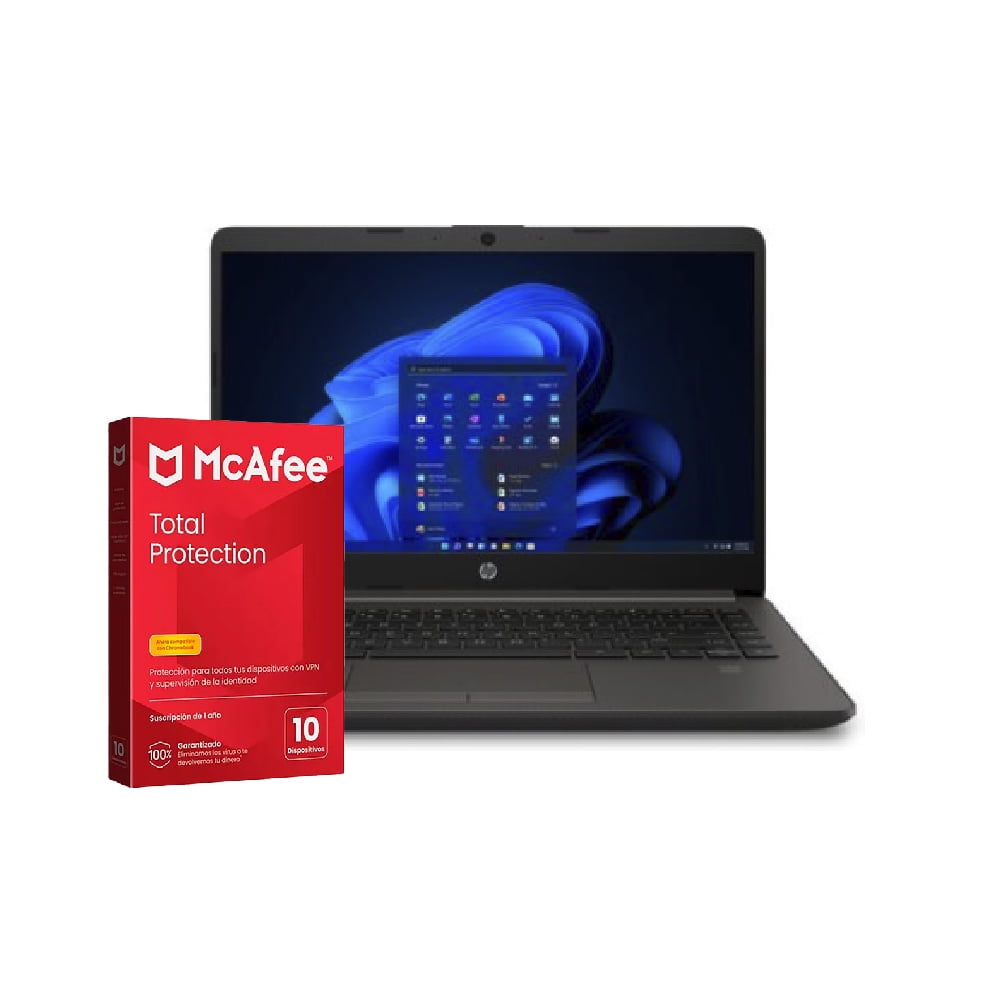 LAPTOP HP 240R G9 14" CORE I3-1315U 8GB 512GB SSD W11H ESPAÑOL + ANTIVIRUS MCAFEE | Walmart en línea