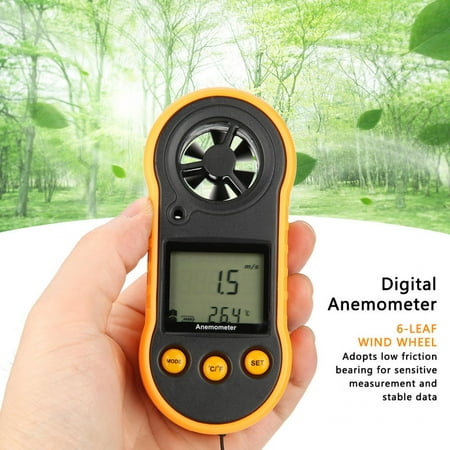 Wind Speed Gauge, High Sensitivity Anemometer, Digital LCD Handheld Air ...
