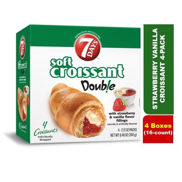 7Days Bakery Filled Food: Soft Croissant, Strawberry & Vanilla, Non-GMO ...