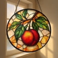 Apple Orchard Glass Suncatcher for Window Decor, Rustic Nature Light ...