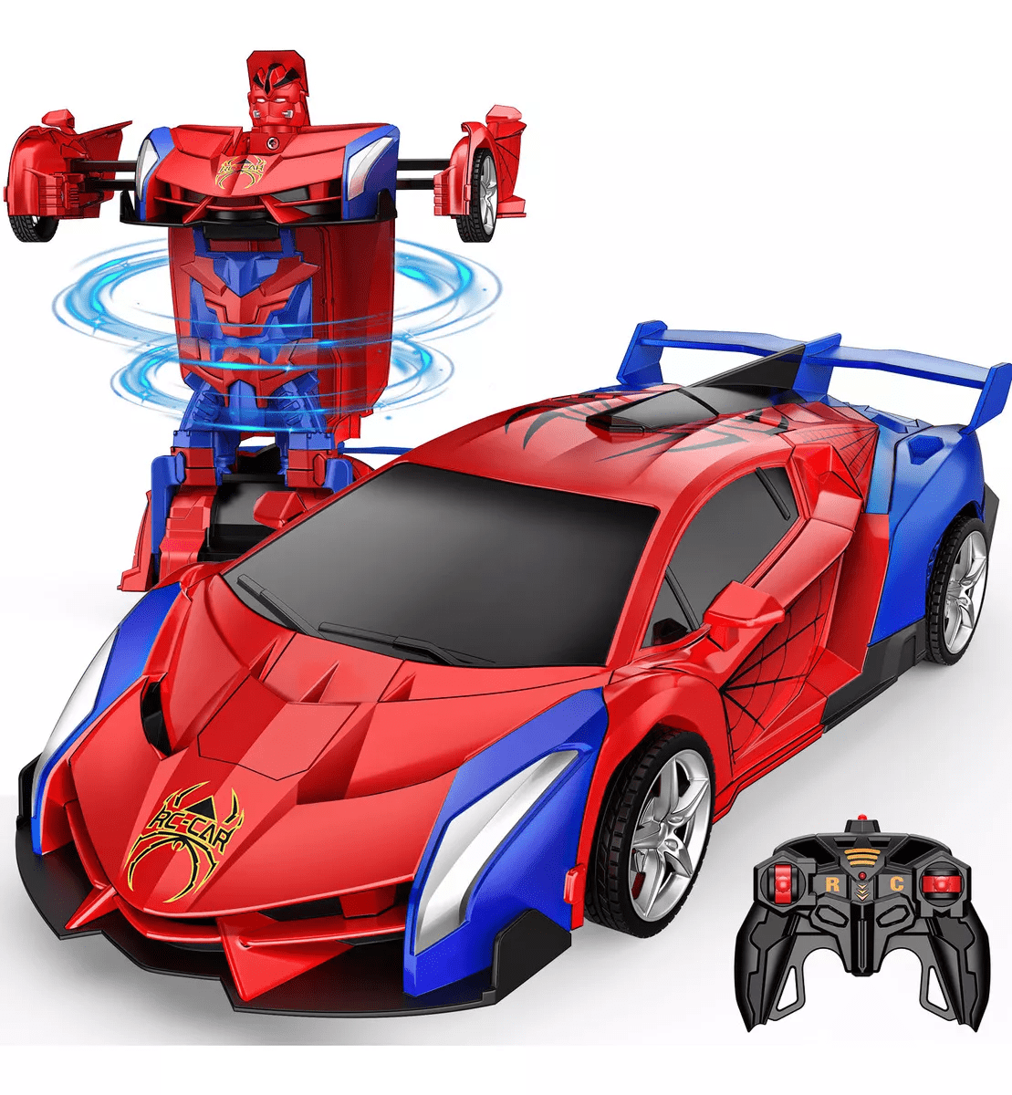 Coche Control Remoto Spider,regalo Transform Robot Rojo | Bodega ...
