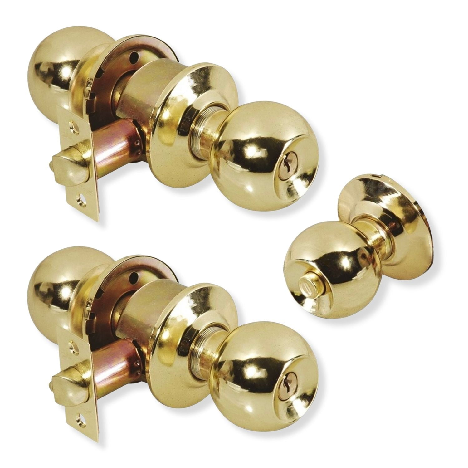 Cerradura Chapa Perilla Recamara Lion Tools Dorado Brillante 2 Piezas | Walmart en línea