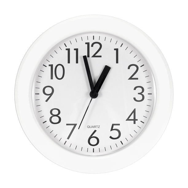 Reloj de pared Uxcell de 8 pulgadas, funcionamiento a batería de cuarzo ...