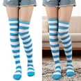 Colorful Rainbow Stripes Socks Over The Knee Socks Clown Costume
