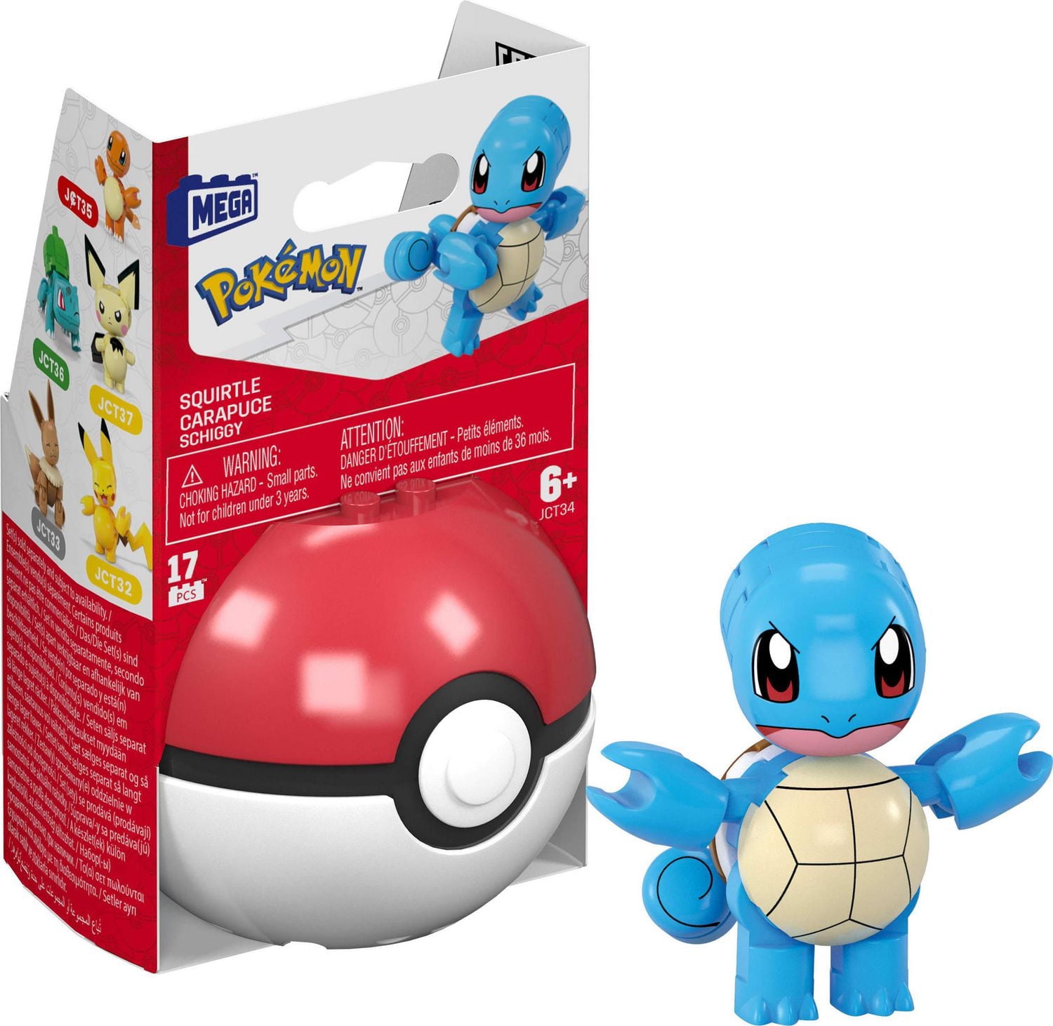 MEGA Pokémon Squirtle Building Toy Kits with Action Figure (17 Pieces ...