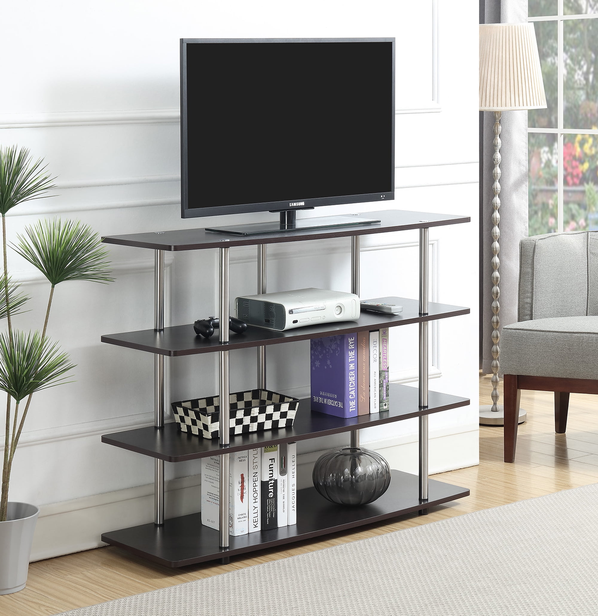 Convenience Concepts Designs2Go XL Highboy TV Stand, Espresso - Walmart.com