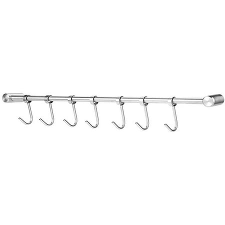 Hook rail kitchen railing hanging rail made of stainless steel with 7 ...