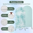 Tropical Palm Leaves Arch Backdrop Cover, 7.2FT, Boho Teal White Nature ...