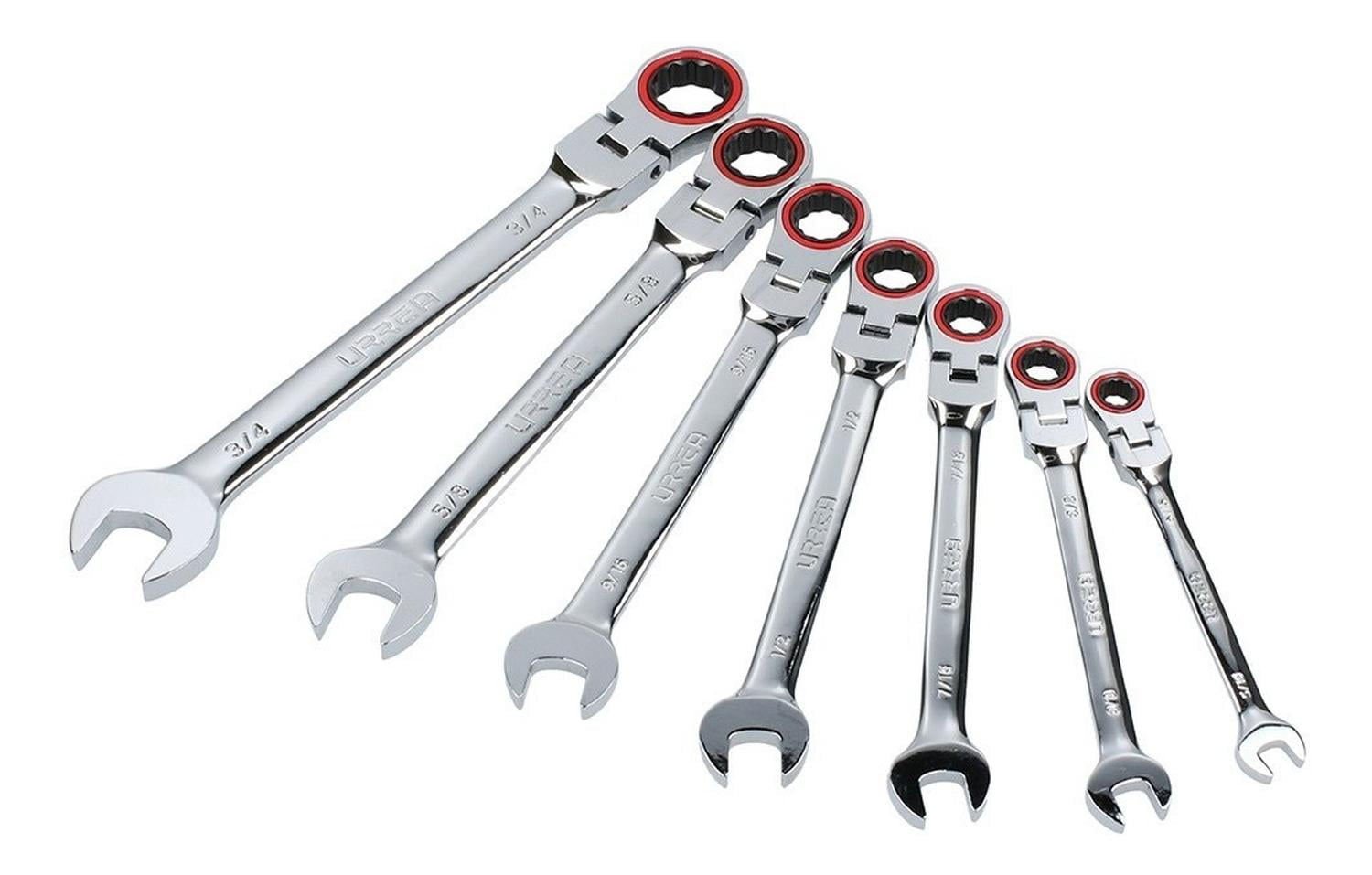 Juego 7 Llaves Combinadas Matraca Flexibles Pulgadas Urrea 12MF7 | Walmart en línea