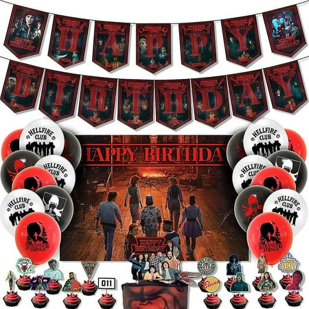Stranger Things Theme Birthday Party Decoration Backdrop Balloons ...