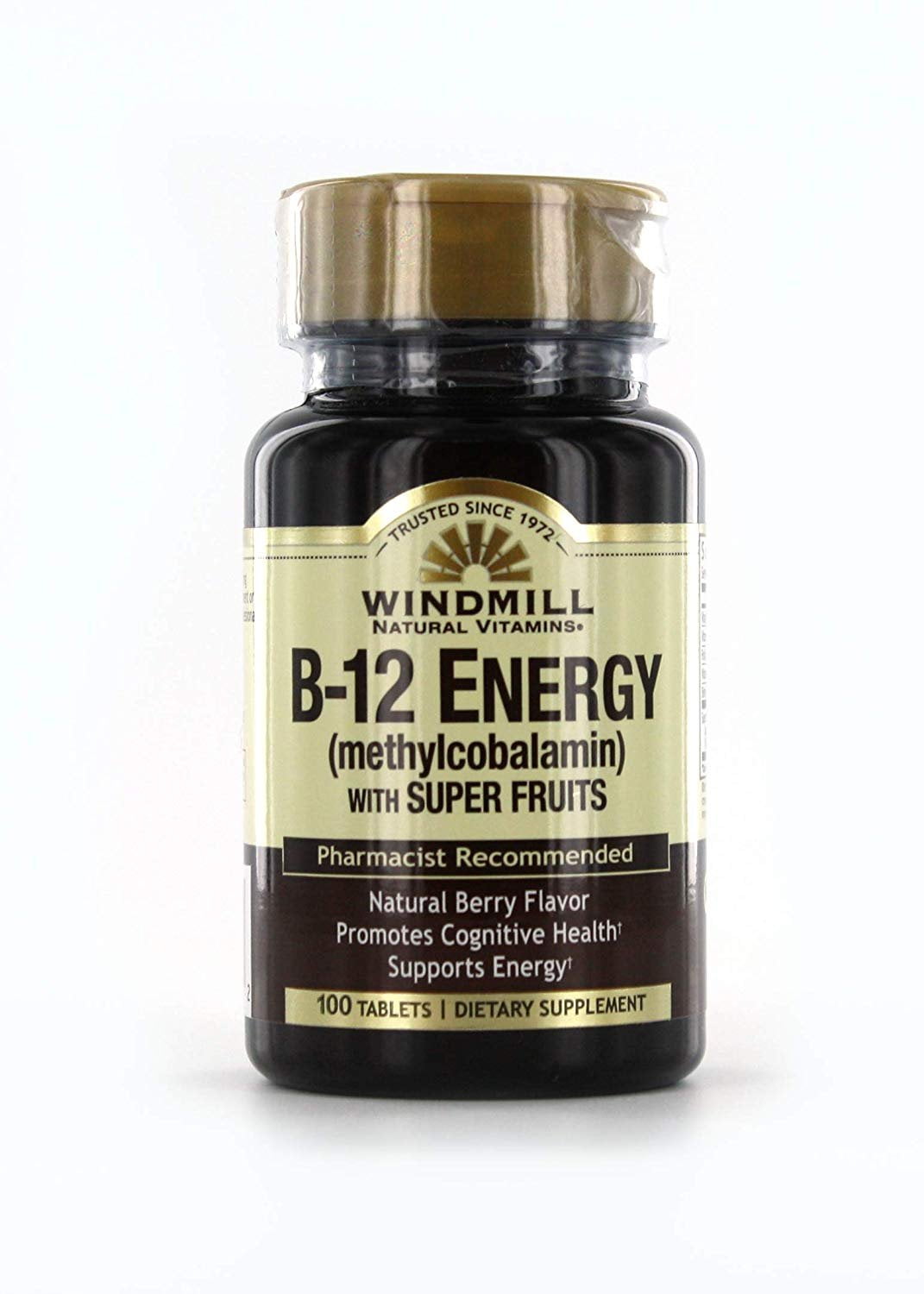 Windmill Natural Vitamins Vitamin B 12 Energy with Super Fruits Tablets ...