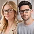 3 Pack Classic Reading Glasses Unisex Square Frame Lightweight Readers ...