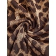 Brown Leopard Print Mesh Bell-Sleeve Fitted Mini Dress With Open Back ...