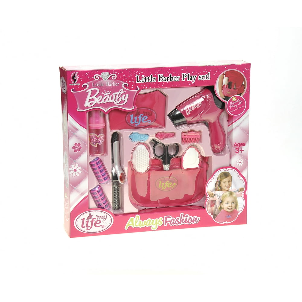 Pretty in Pink Beauty Salon Fashion Set With Hair Dryer, Curling Iron ...