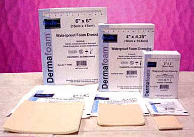DermaFoam Foam Dressing 4 X 4-1/4 Inch Rectangle Non-Adhesive without ...
