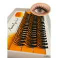 LUJITO 8mm 30D-C Curl 60 Clusters Individual Lashes Natural And Soft ...