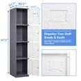 "Fesbos 71"" Four Tier Metal Locker, High Security Storage Cabinet for ...