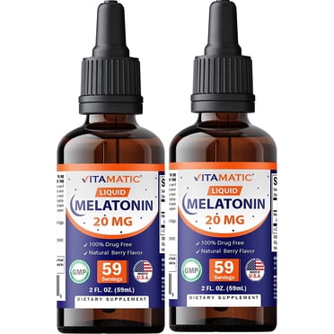 Equate Children’s Melatonin Liquid, Sleep Aid Supplement,1 fl oz ...