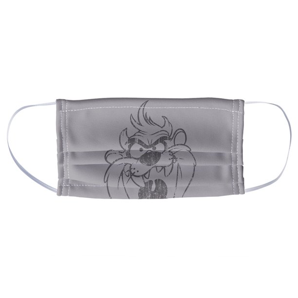Looney Tunes Faded Taz 1-Ply Reusable Face Mask Covering, Unisex ...