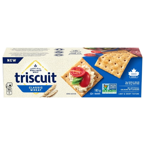 TRISCUIT, Classic Wheat Crackers, Light and Crispy Texture, 185 g ...