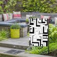 Black Gray Geometric Stripes Garden Flag 12x18 Inch Modern Abstract ...
